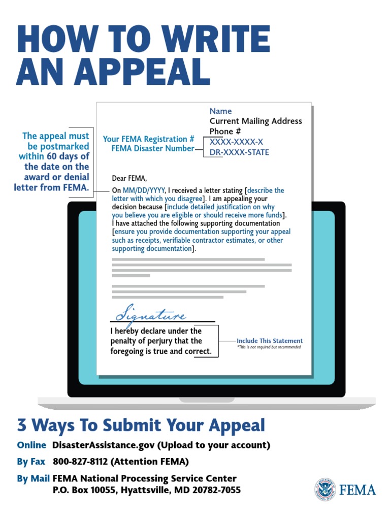 How to Write a FEMA Appeal Letter | PDF | Law