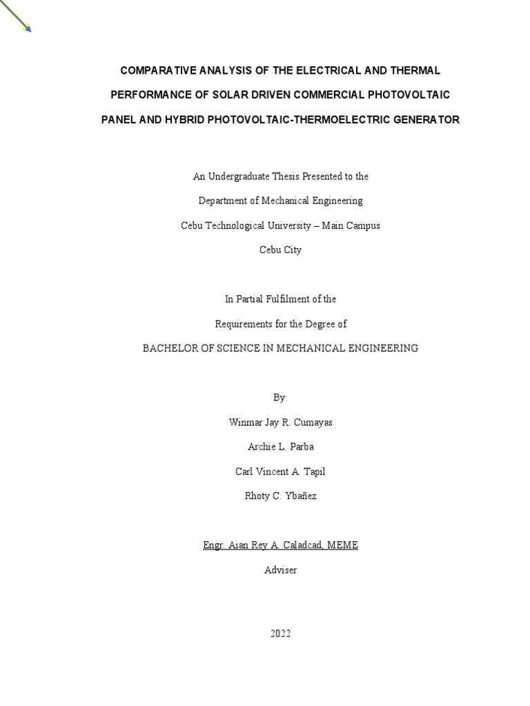 Group 5 Final Manuscript | PDF | Photovoltaics | Heat Transfer