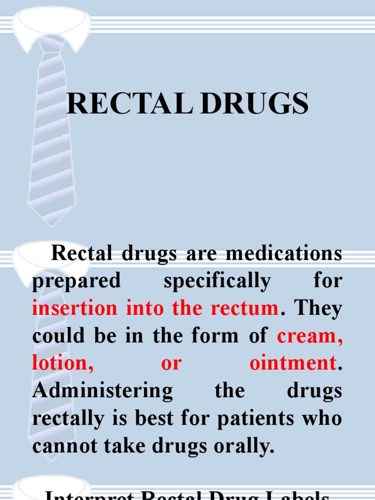 Rectal Drugs | PDF