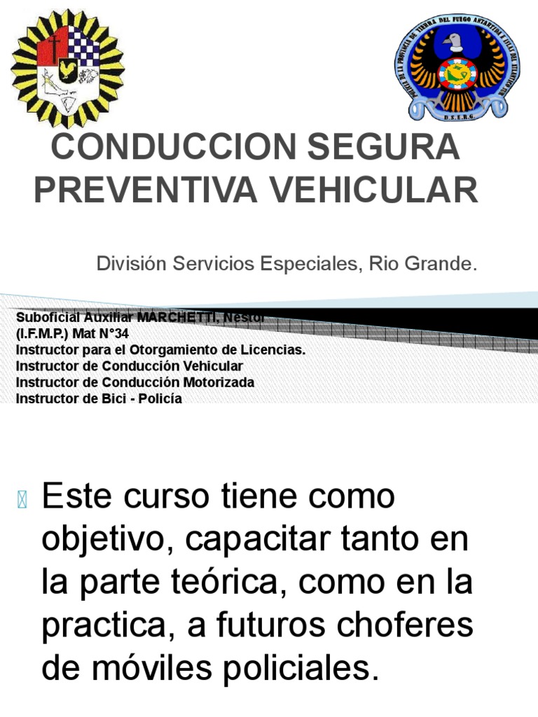 Conducción Segura y Preventiva Policial | PDF | Cinturón de seguridad ...