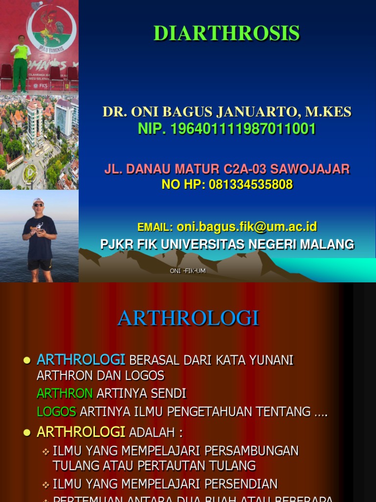 Anatomi-Arthrologi Diarthrosis | PDF