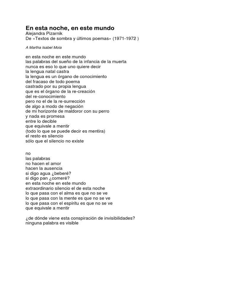 En Esta Noche En Este Mundo Pdf