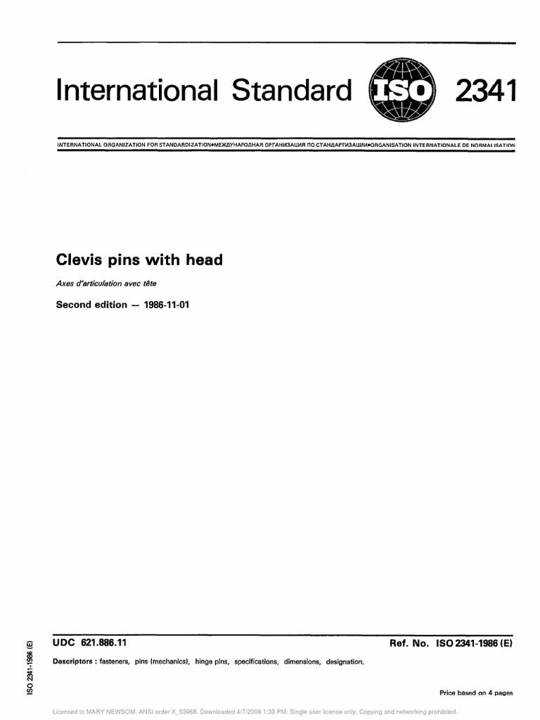 Iso 2341 1986 | PDF | International Organization For Standardization ...