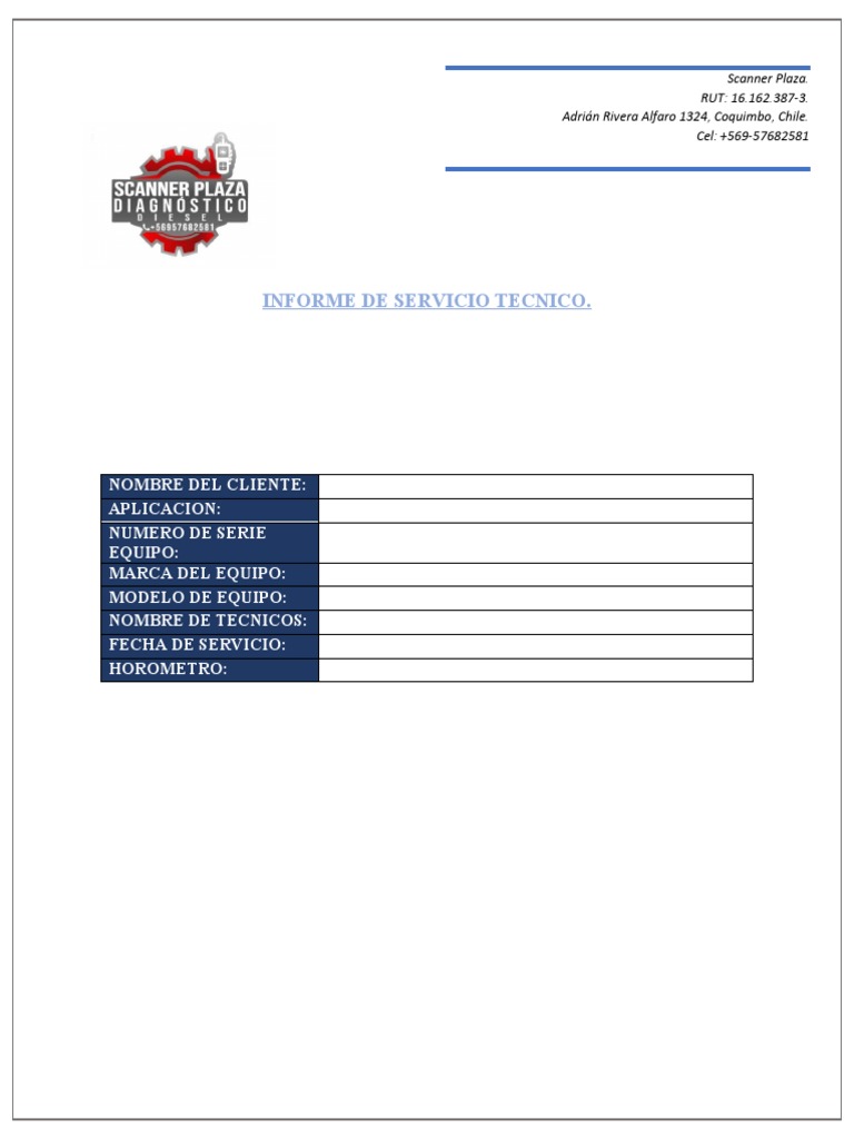 Formato de Informe Tecnico | PDF