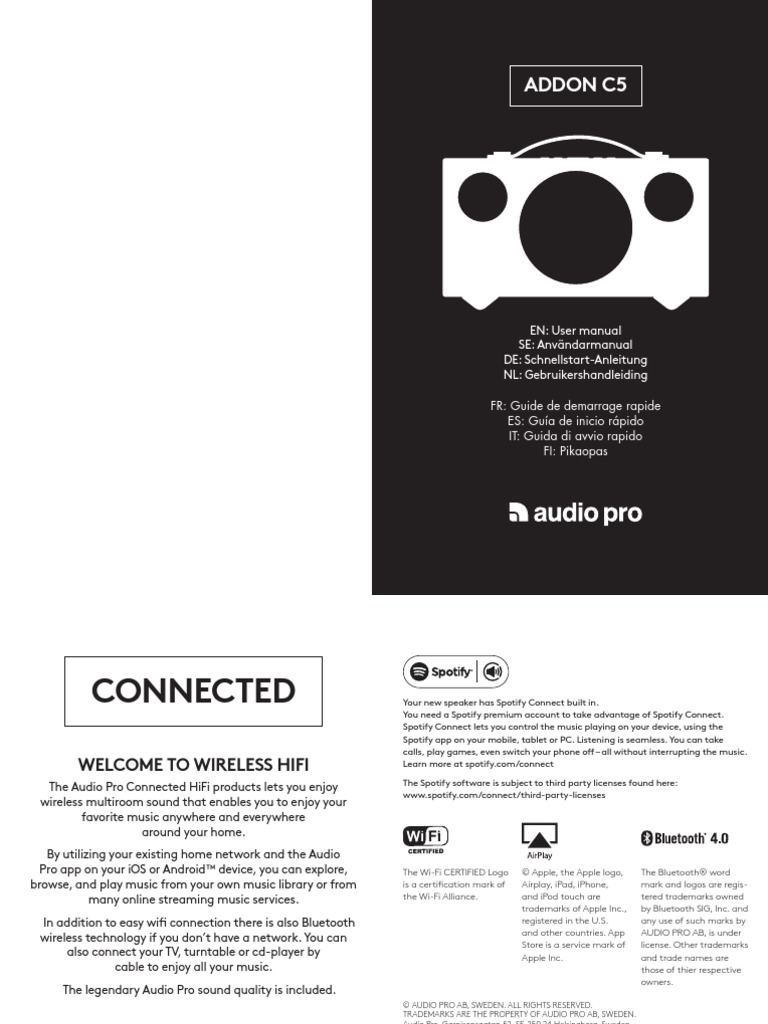 AudioPro C5 Web-Manual-All | PDF | Ios | Telecommunications