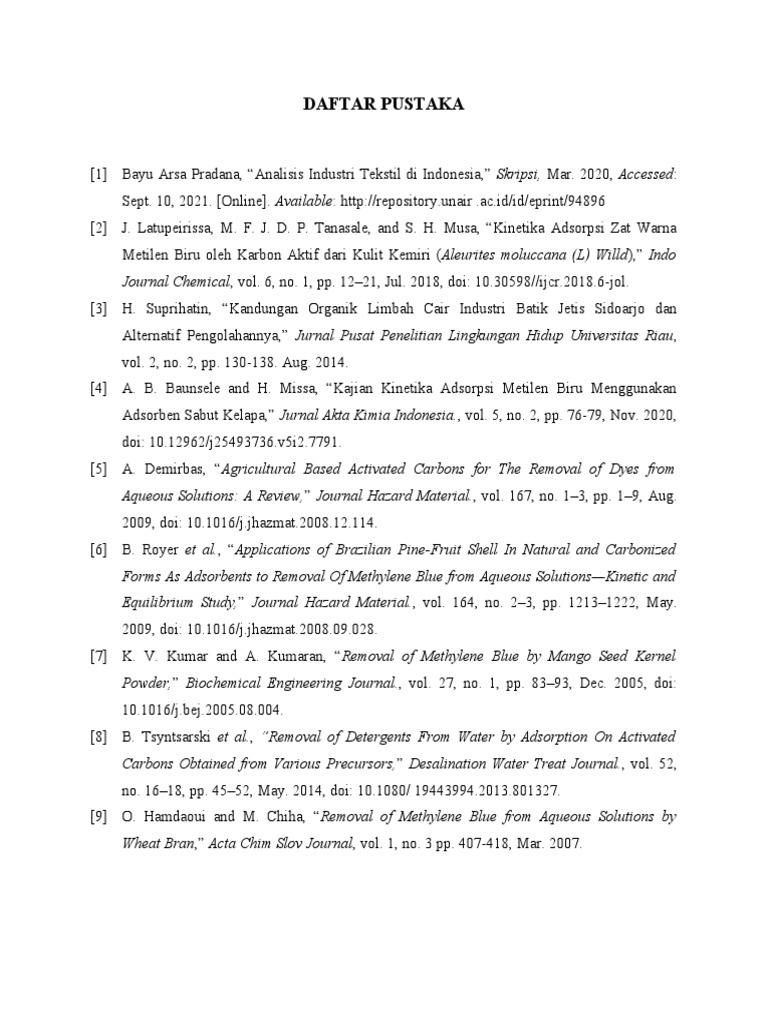 Daftar Pustaka Coba Pdf Adsorption Chemistry