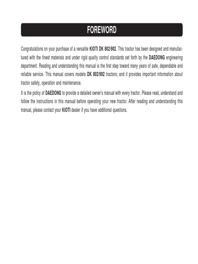 DK 802 | PDF | Tractor | Manual Transmission