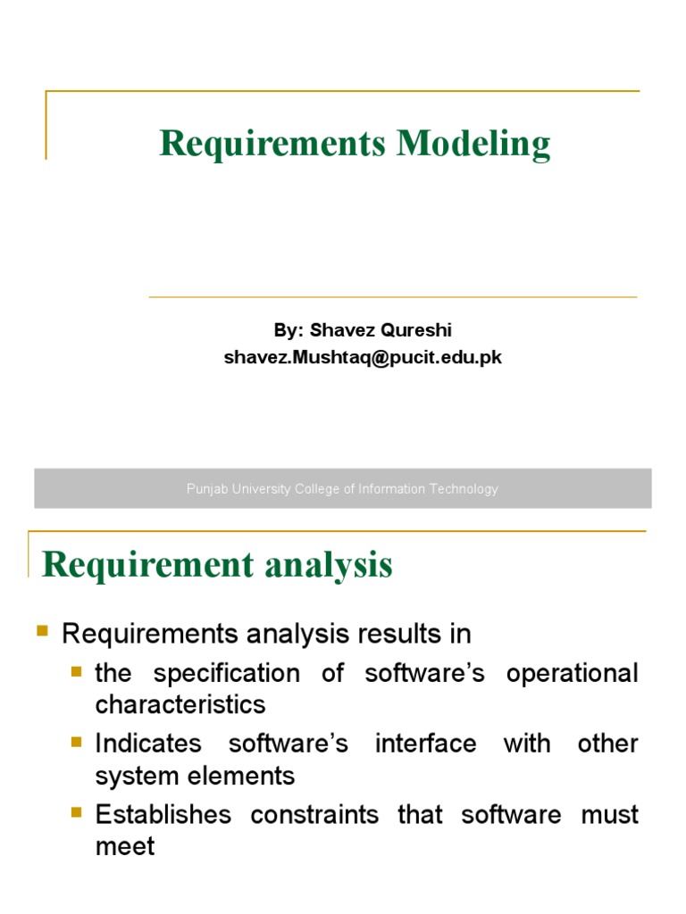 Requirements Modeling in Software Engineering | PDF | Use Case | System