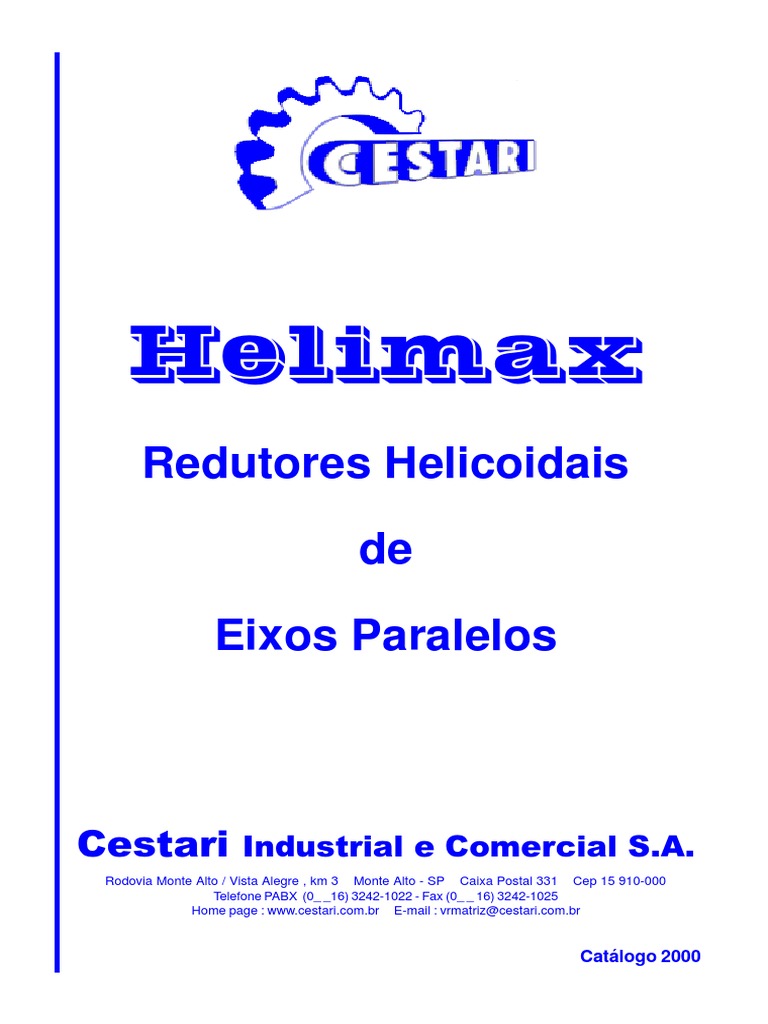 Guia de Seleção e Especificações Técnicas dos Redutores Helicoidais ...