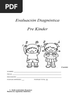 Prueba Diagnostica Pre Kinder | PDF | Cognición