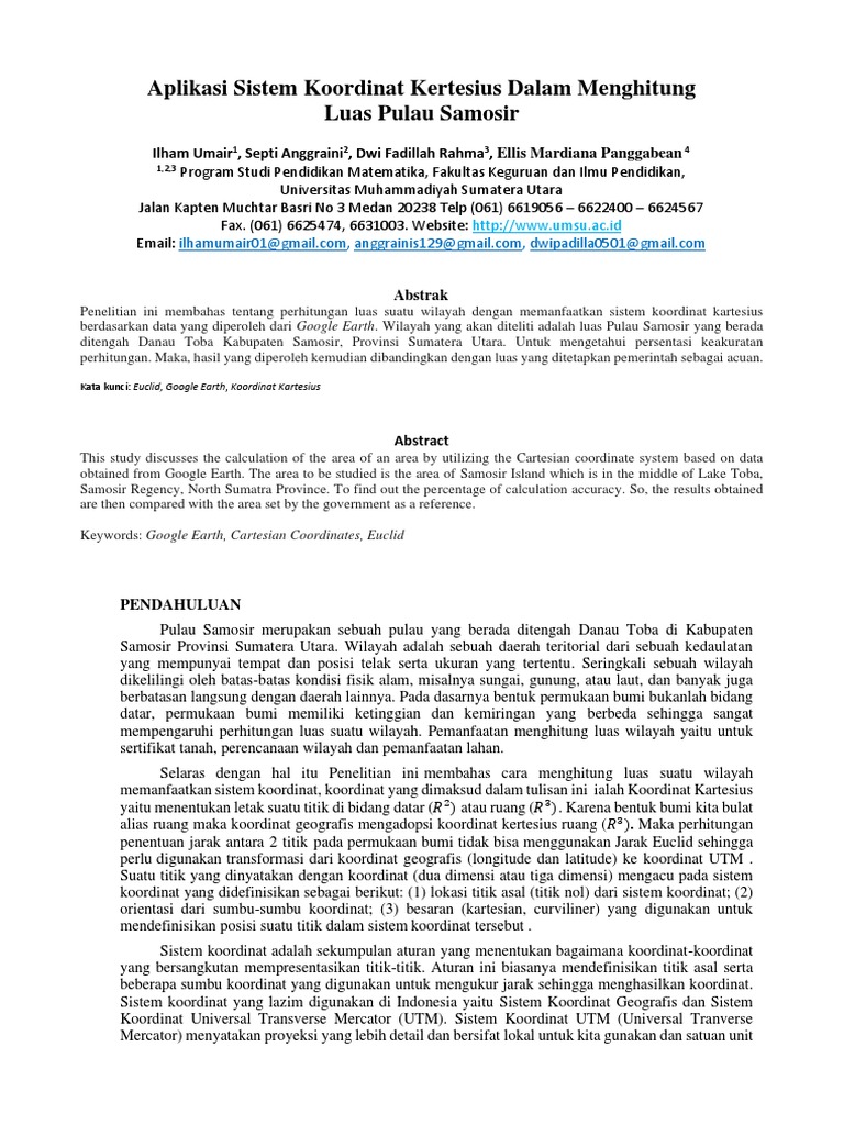 Menghitung Luas Pulau Samosir | PDF