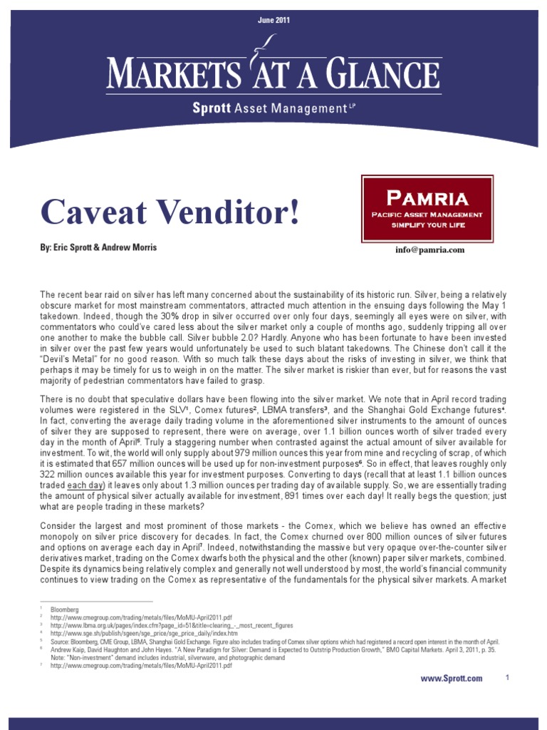 Sprott Silver Updates | PDF | Margin (Finance) | Futures Contract