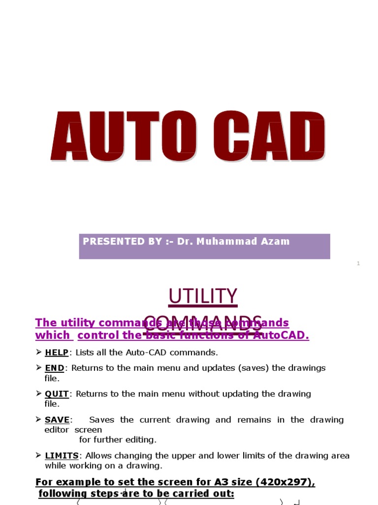Autocad Utility And Drawing Commands Pdf Circle Ellipse