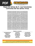 Sopa de Letras de Los Ecosistemas | PDF