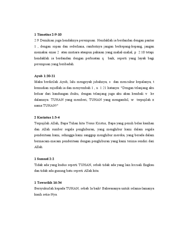 1 Timotius 2 | PDF