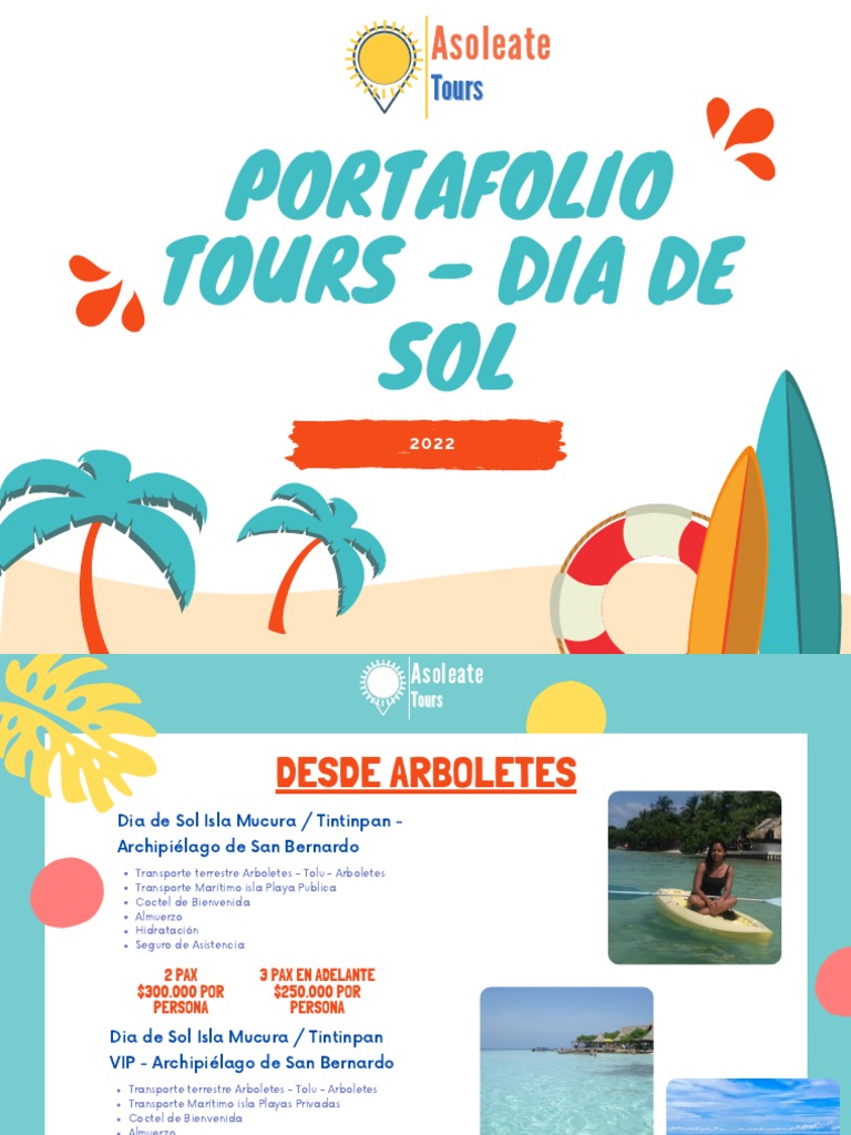 Portafolio de Servicios Dias de Sol - Asoleate Tours | PDF