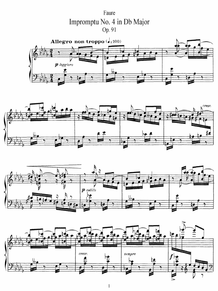 Impromptu, Op 91 | PDF