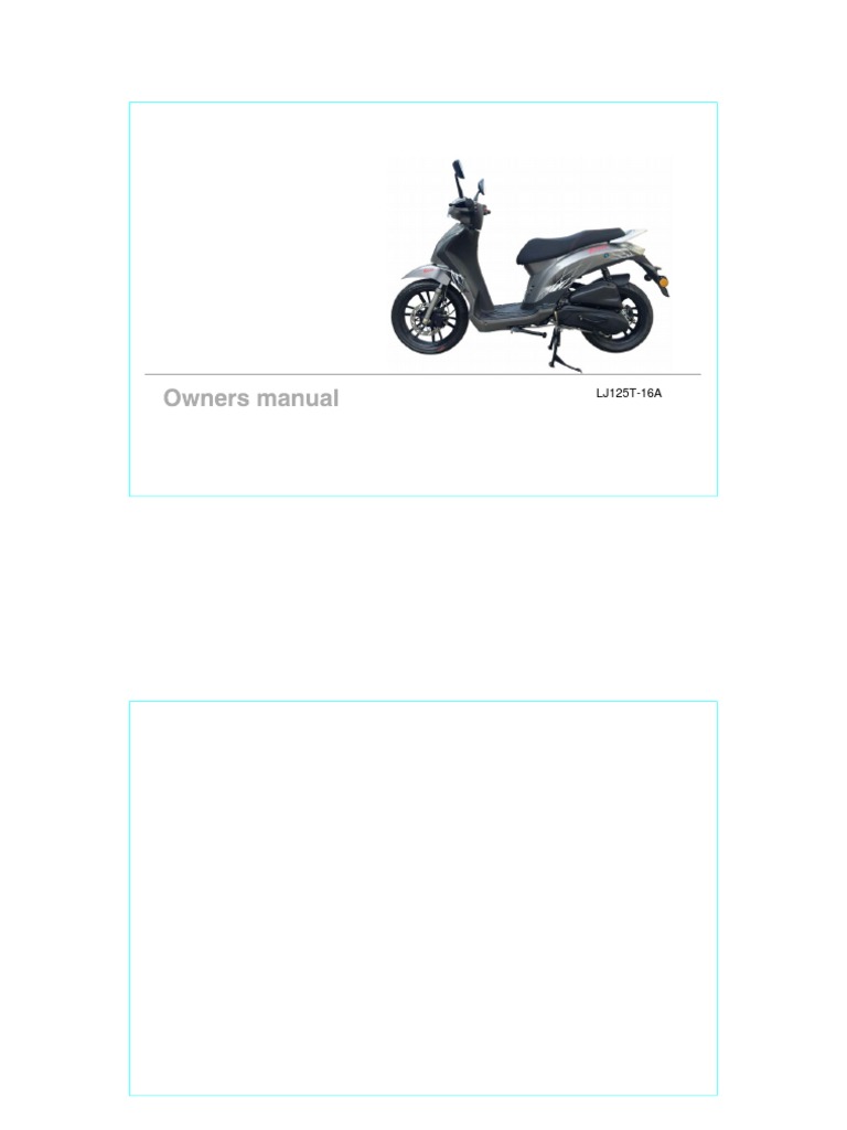 LJ125T 16A Instructions | PDF | Fuel Efficiency | Throttle