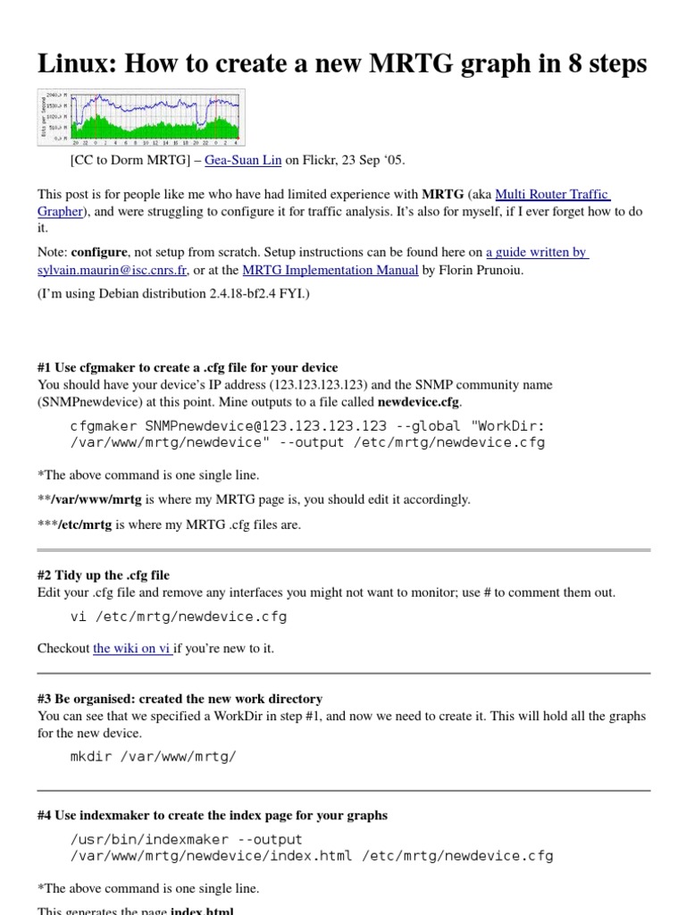 Linux: How To Create A New MRTG Graph in 8 Steps | PDF | Server (Computing) | World Wide Web