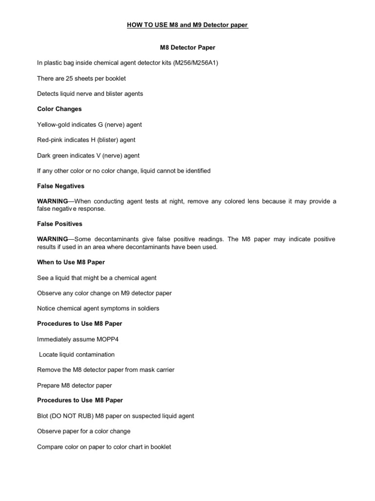 M8, M9 Detective Paper | PDF