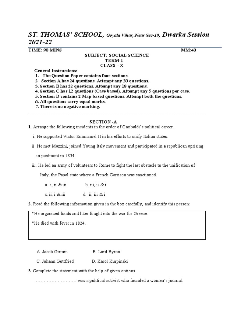 Class X TERM 1 PAPER | PDF | Agriculture | Balkans Class X TERM 1 PAPER | PDF | Agriculture | Balkans