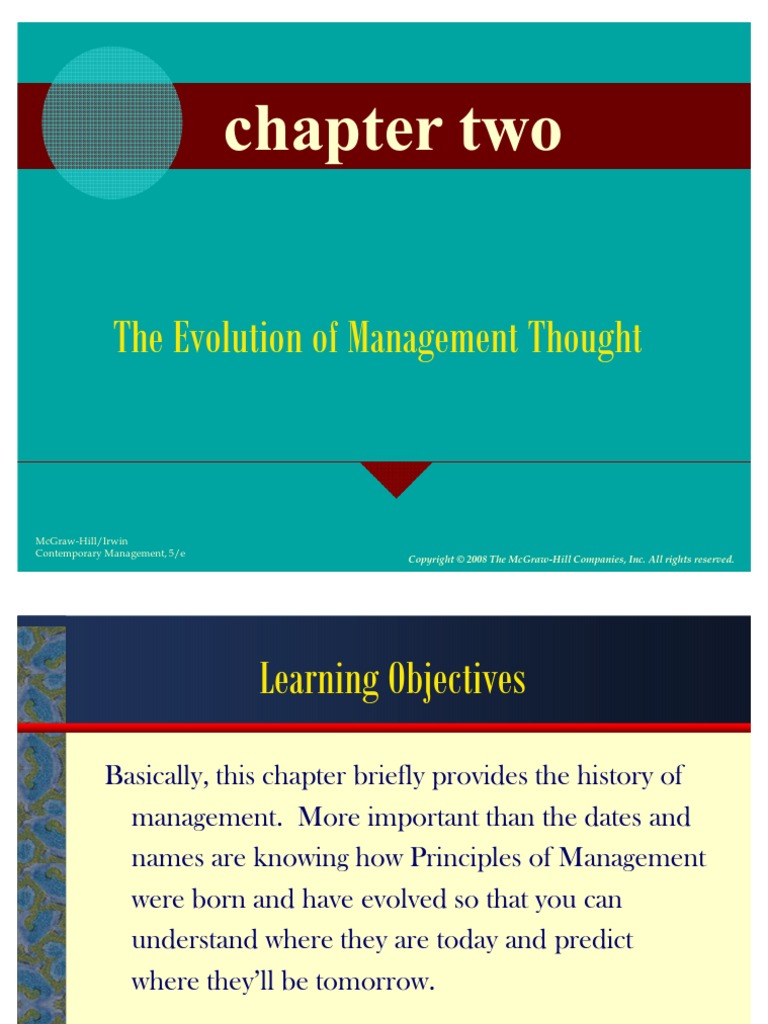 Principles of Management Slides - Chapter 2 | PDF | Organizational ...