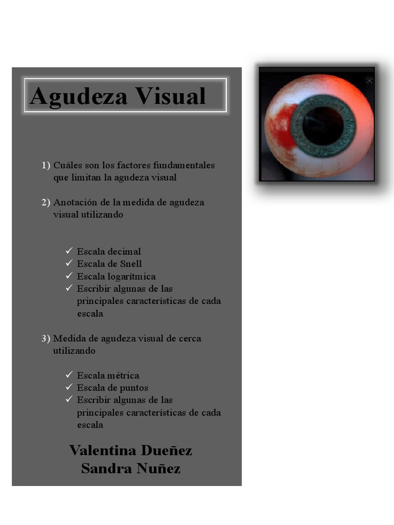 Medición y factores de agudeza visual | PDF | Percepción visual | Ojo