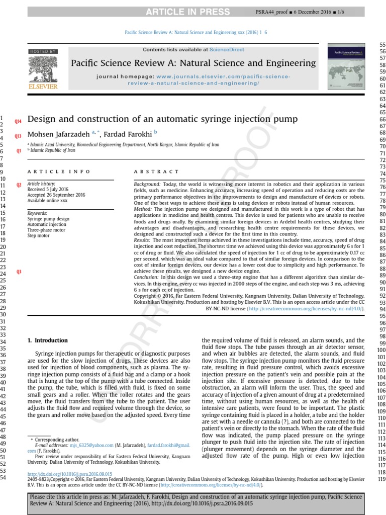 Design and Construction of An Automatic Syringe in | PDF | Injection ...