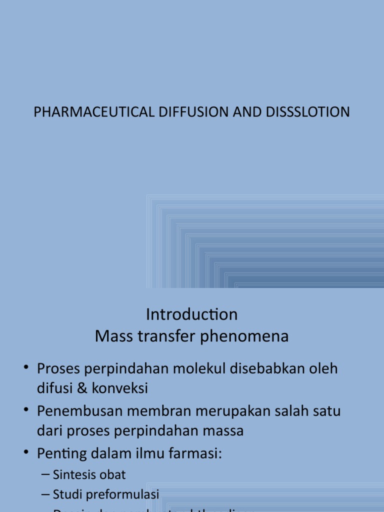 Difusi Dan Disolusi | PDF