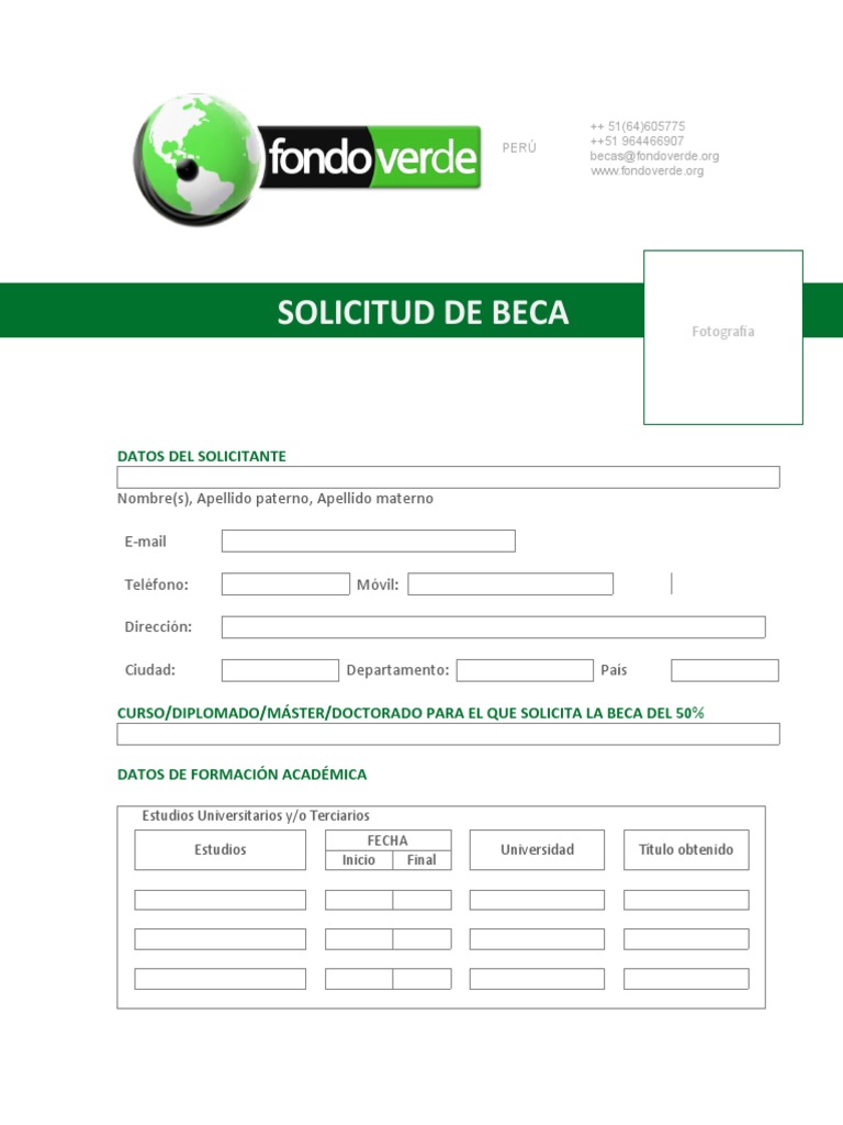 Solicitud Beca Diplomados Flexibles | PDF | Crecimiento personal y ...