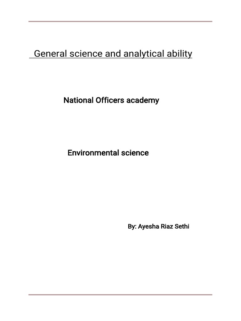 Environmental Science Notes | PDF | Earth Sciences | Nature