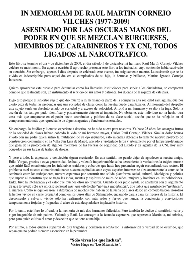 In Memoriam: Justicia para Raúl Cornejo | PDF