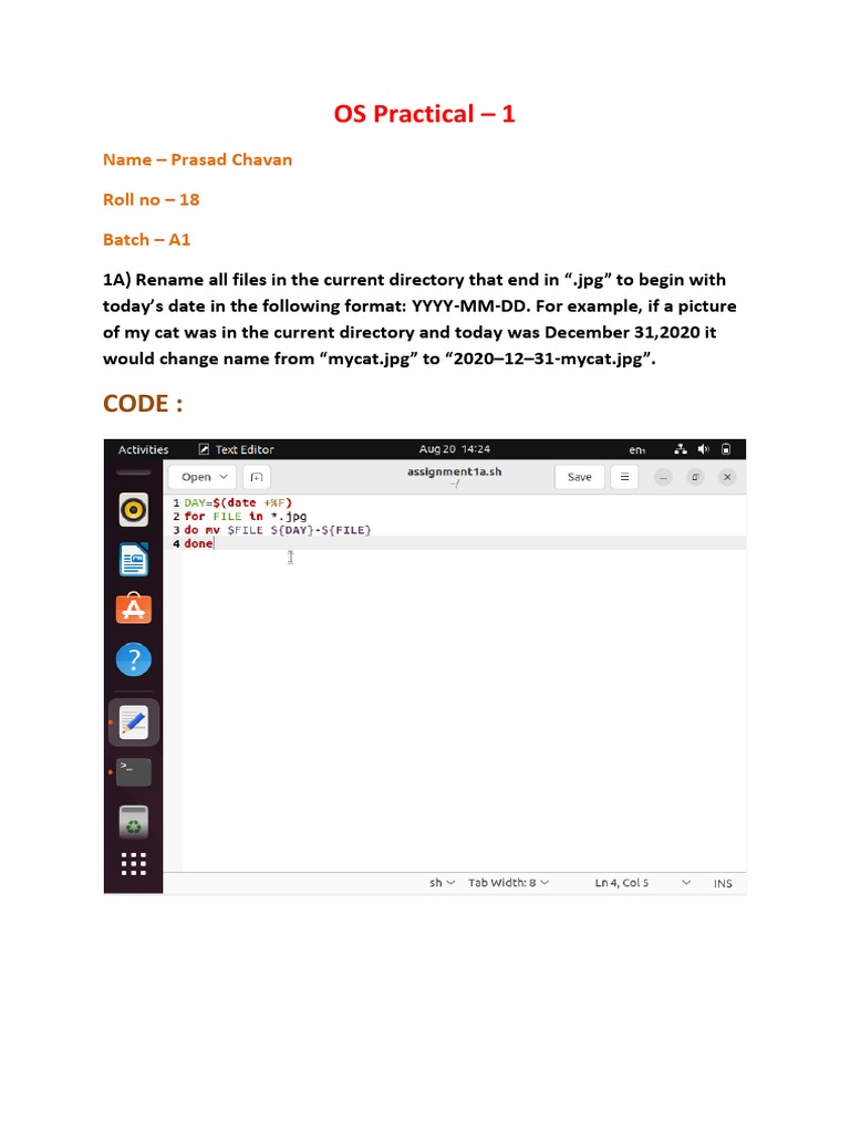 OS Practical 1 | PDF