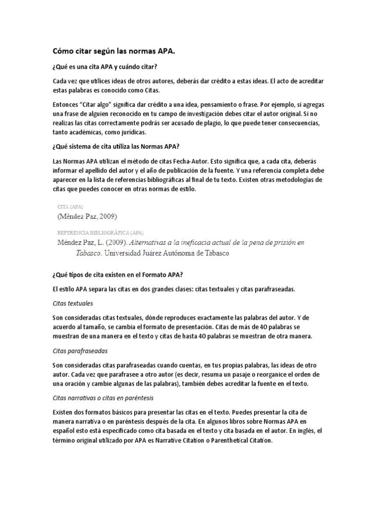 Cómo Citar Según Las Normas APA EXPRESIÓN. | PDF | Estilo apa | Autor