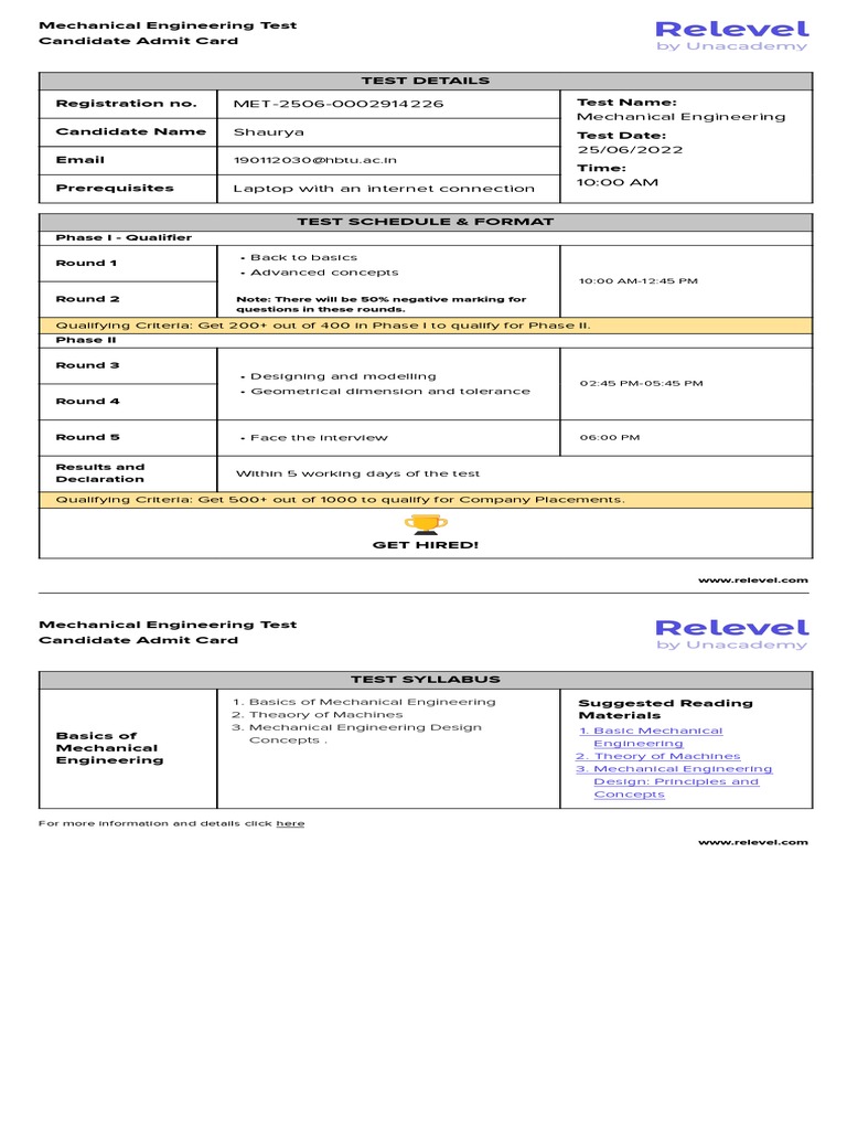 Comprehensive Guide to the Mechanical Engineering Test for Candidate ...
