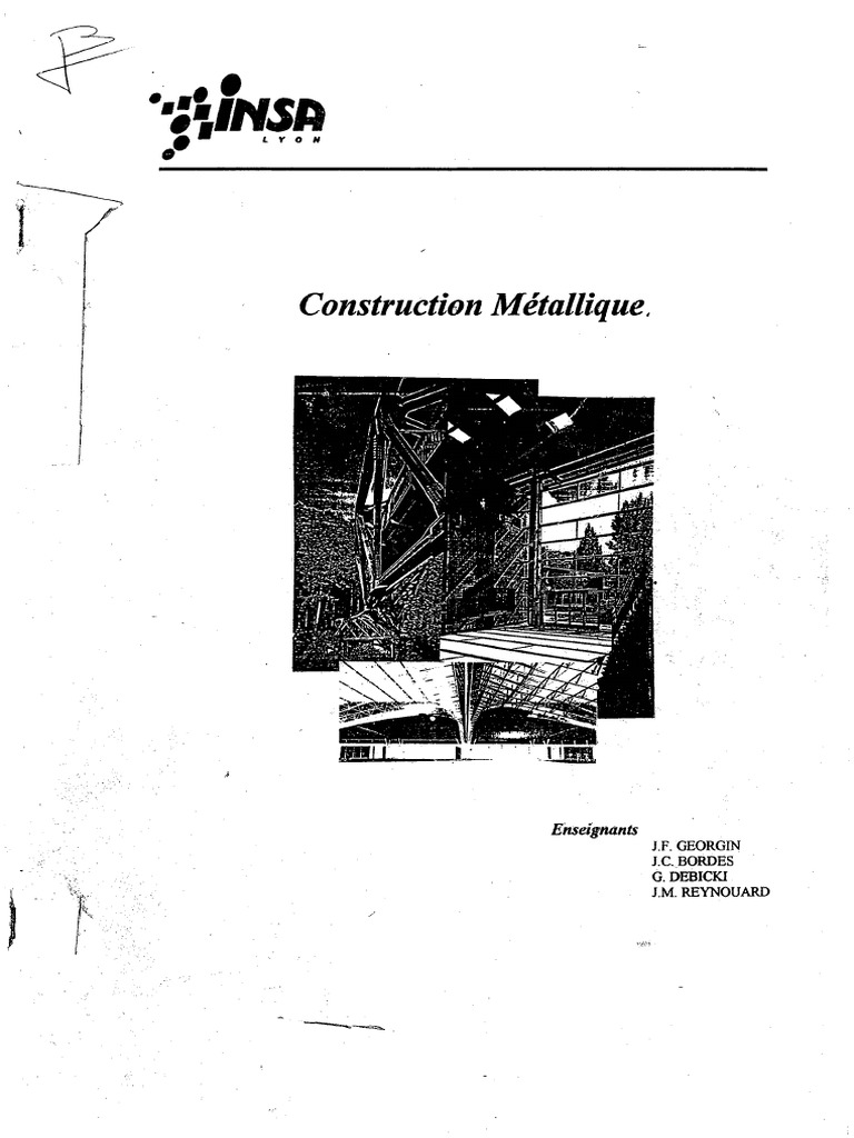 Cours Construction Métallique 1 - INSA Lyon | PDF