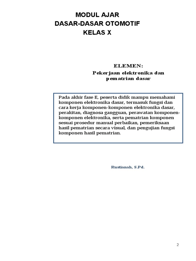 Pematrian dan Diagnosa Elektronika Dasar | PDF