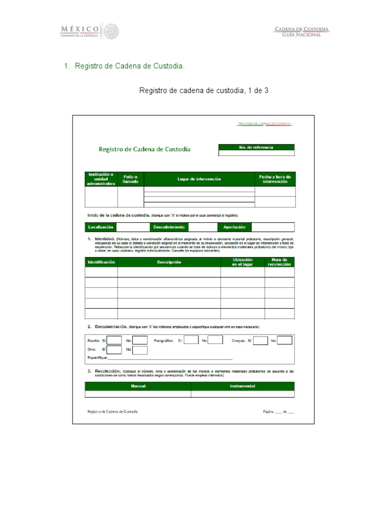 Registro de Cadena de Custodia y Entrega | PDF | Tecnología