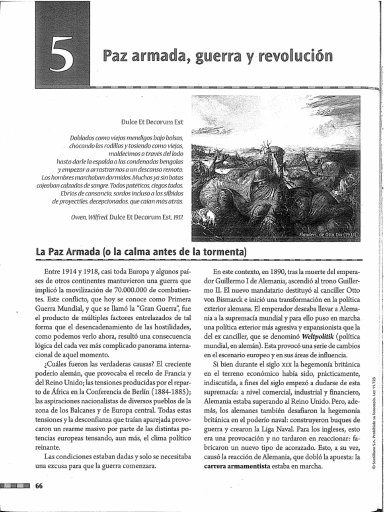 Material de Lectura - La Primera Guerra Mundial (1914-1918) | PDF