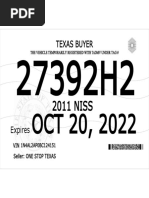 Temporary License Plate Receipt Template | PDF | Land Transport ...