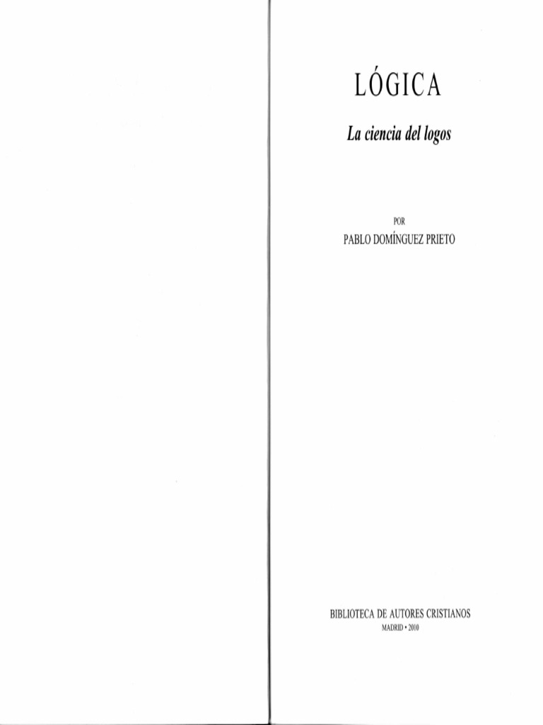 DOMÍNGUEZ PRIETO, Pablo, Lógica (Cap. 4, Definición de Lógica) | PDF ...
