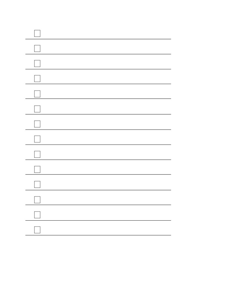 To Do Cheklist | PDF