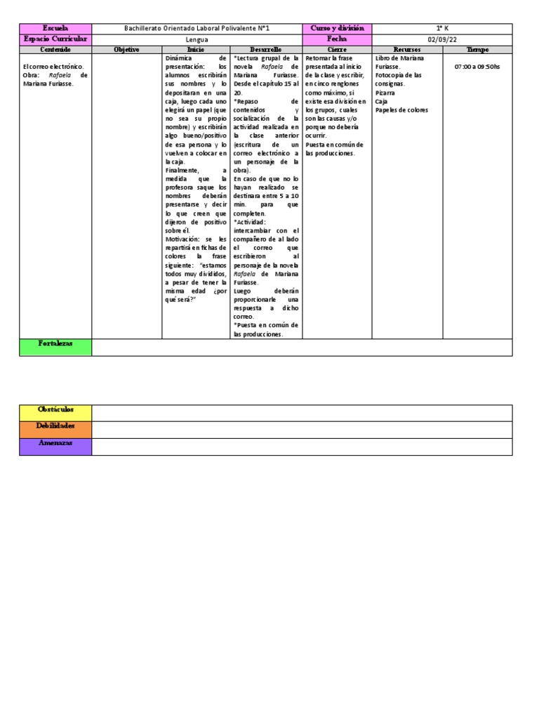 Modelo de Planificaciòn | PDF
