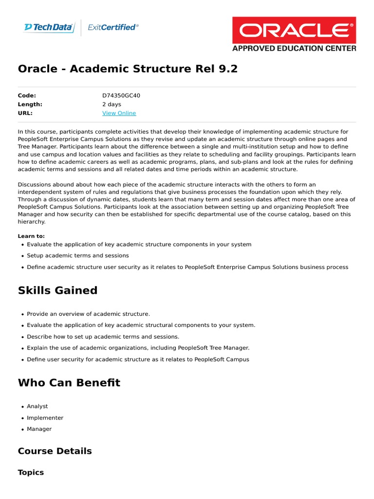 Academic Structure Rel 9 2 | PDF