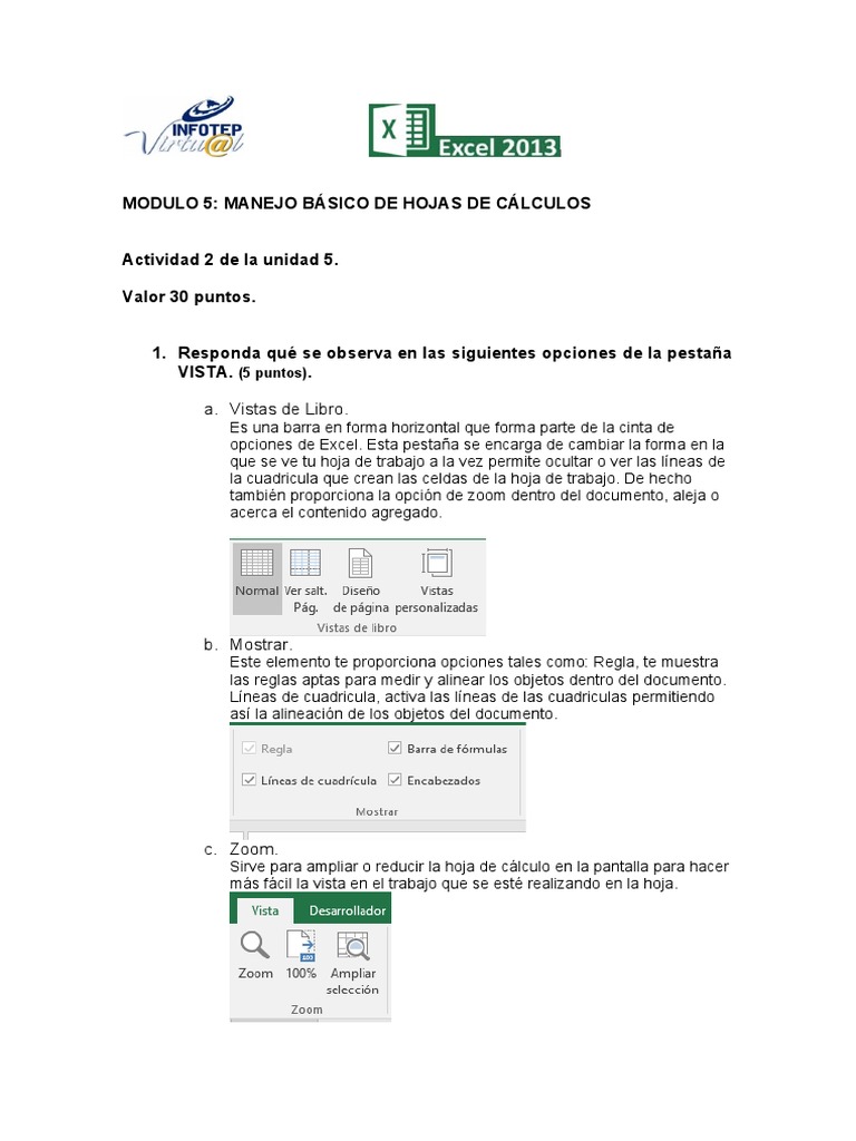 Act. 2 Mod. 5 Hojas de Cálculos | PDF | Hoja de cálculo | Microsoft Excel