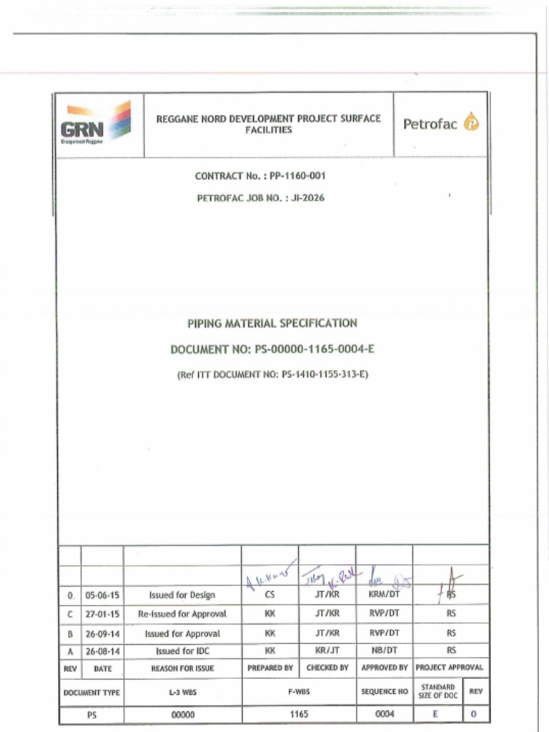 Piping Material Specification Overview | PDF | Pipe (Fluid Conveyance ...