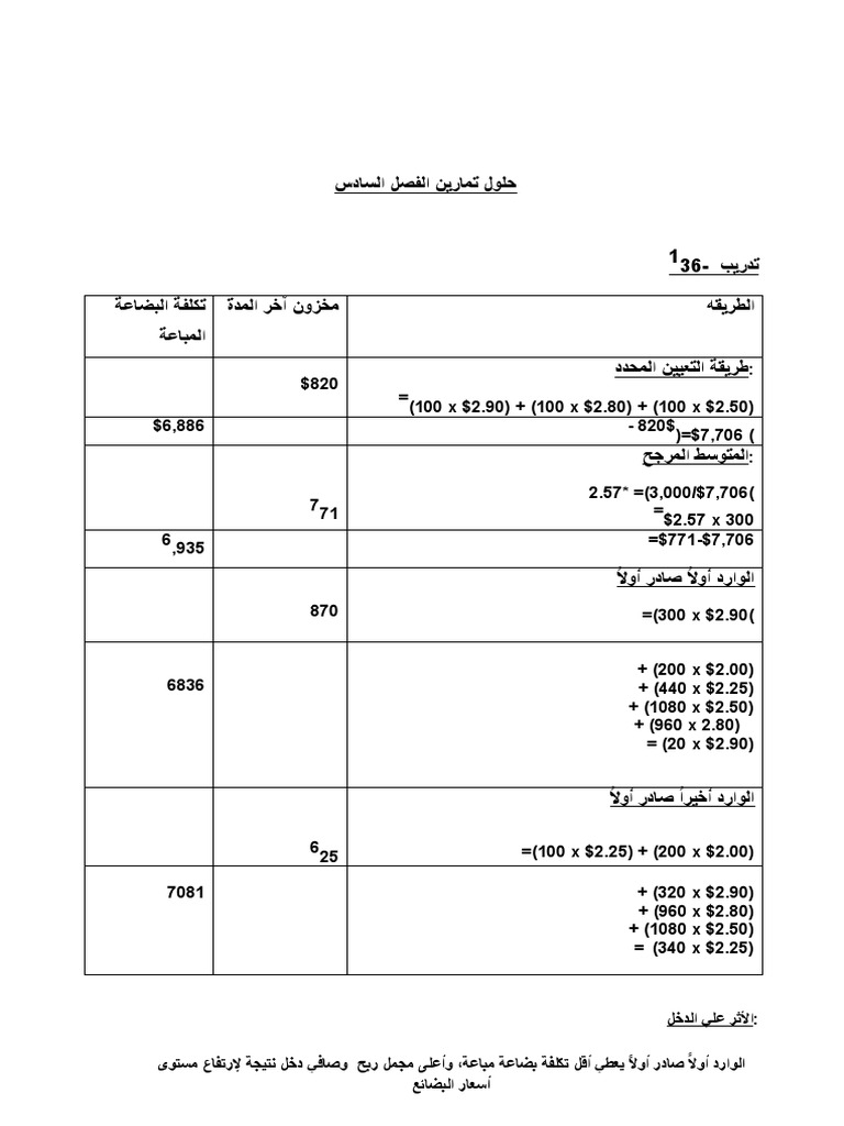 Ch 6 Arabic Solutions - حلول | PDF