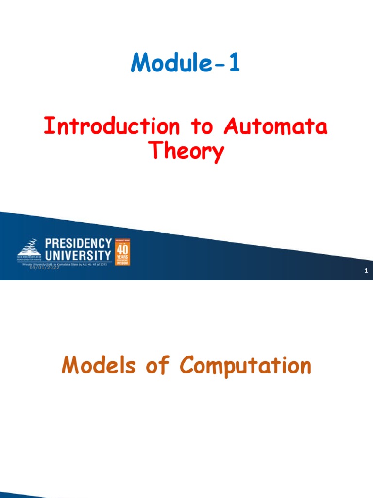 Module-1 - Introduction To Automata Theory | PDF | Automata Theory ... Module-1 - Introduction To Automata Theory | PDF | Automata Theory ...
