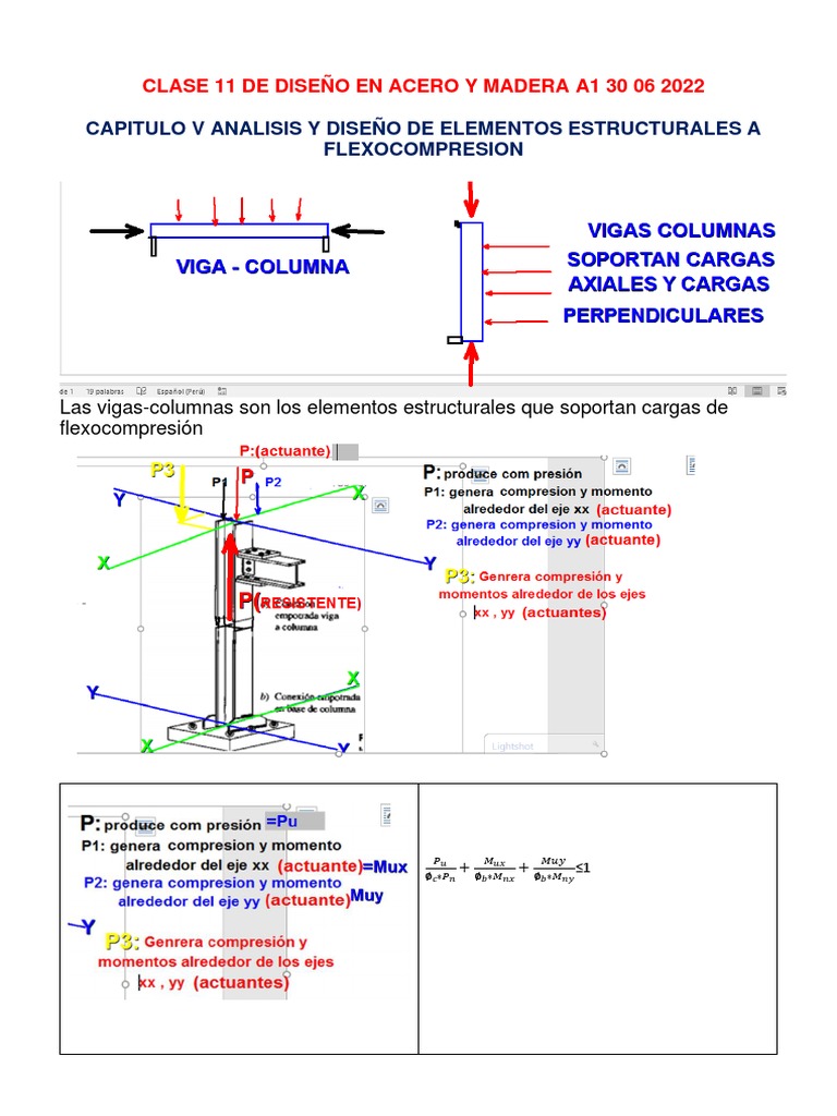 Clase 11 de Diseño en Acero y Madera A1 30 06 2022 Con Asistencia | PDF | Ingeniería de ...