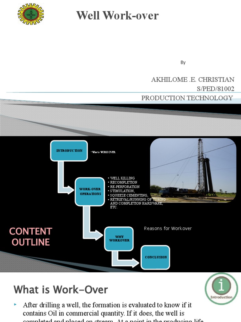Well Intervention - WorkOver Presentation | PDF | Casing (Borehole ...